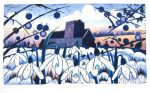 Judith Stroud ‘Cheriton in Winter’ Linocut | Swansea Print Workshop